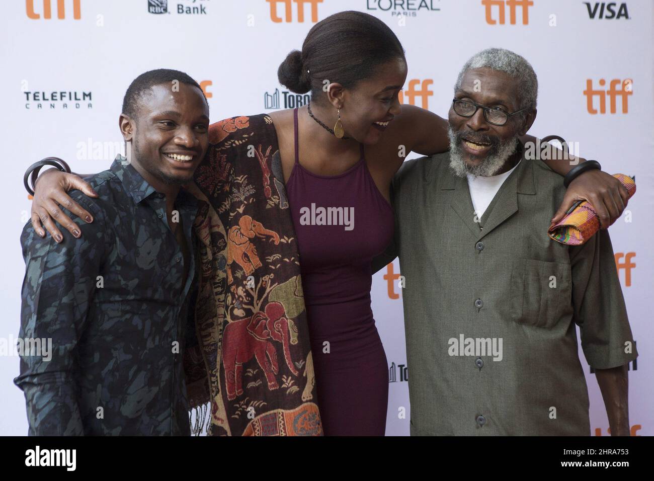 Temi Fagbenle, centre, poses with Ryan Otsimi and Oliver B. Johnson ...