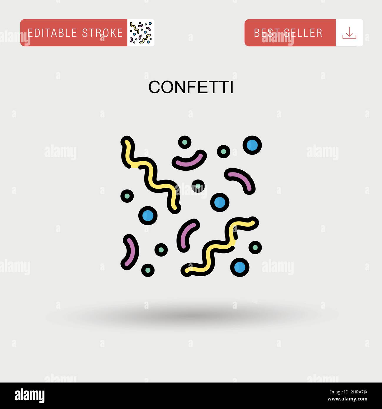 Confetti Simple vector icon Stock Vector Image & Art - Alamy