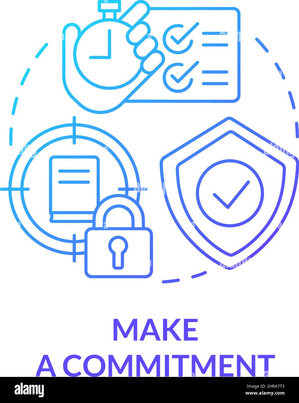 Make Commitment Blue Gradient Concept Icon Stock Vector Image And Art Alamy