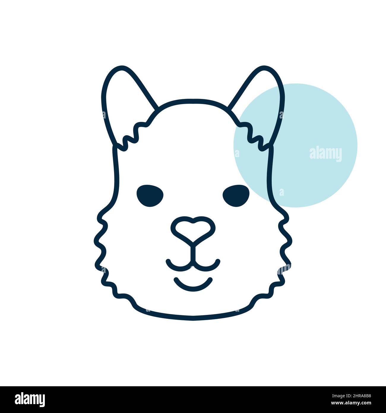 Lama isolated icon. Animal head vector symbol. Agriculture sign. Graph ...