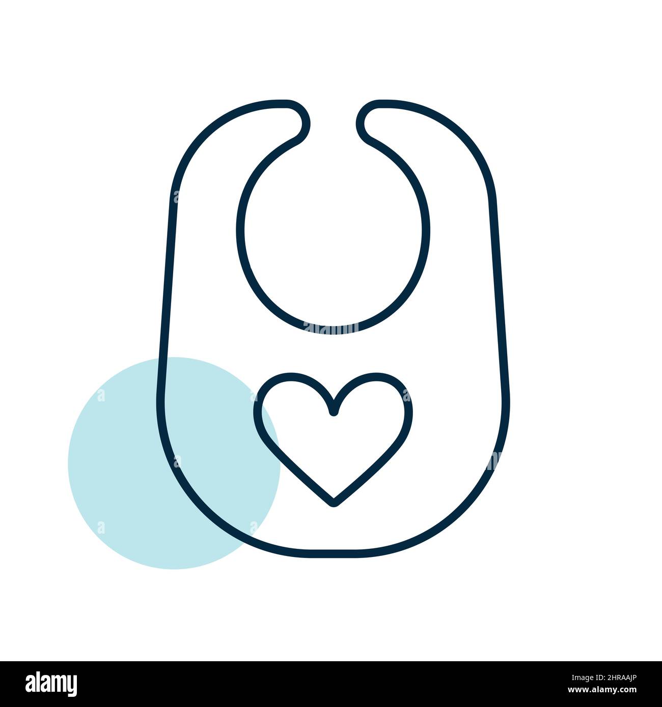 Baby bib vector icon. Graph symbol for children and newborn babies web ...