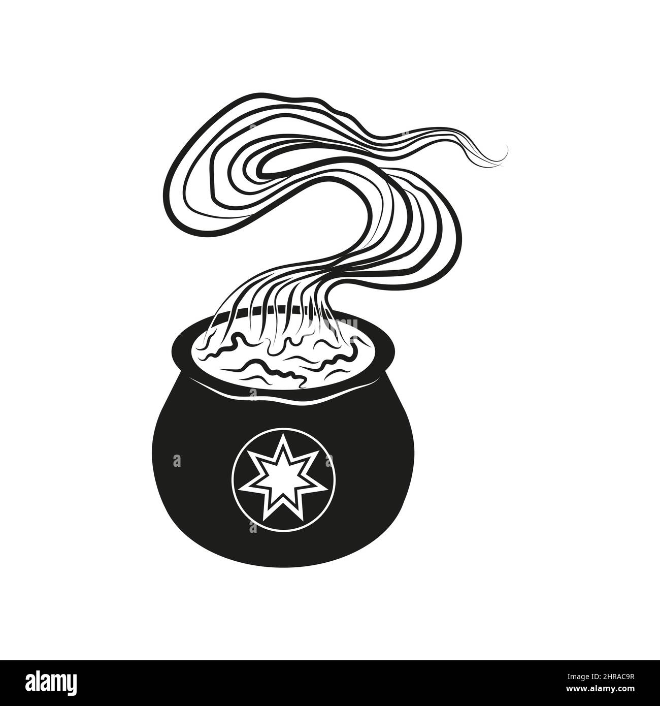 Boho potion bottle silhouette, mystical, poison or elixir. Witchcraft ...