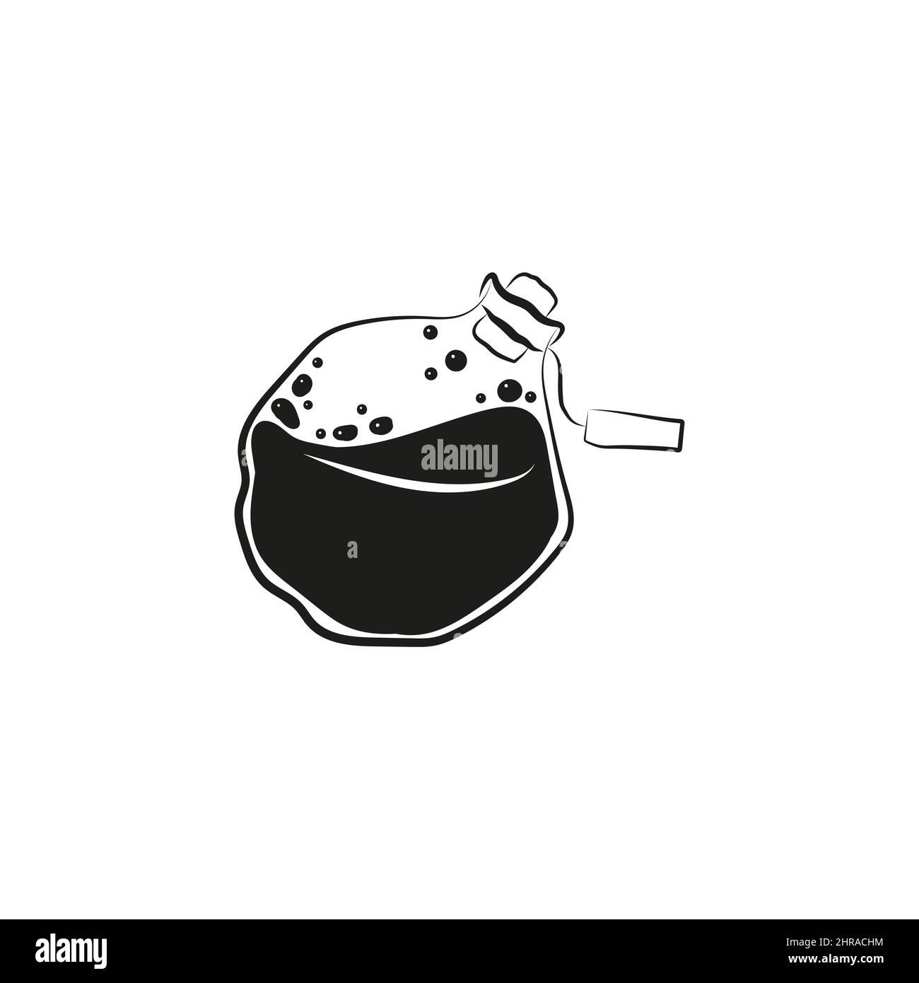 Boho potion bottle silhouette, mystical, poison or elixir. Witchcraft ...