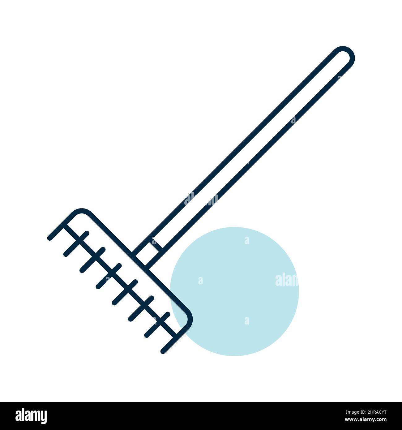 Garden rake vector icon. Graph symbol for agriculture, garden and ...