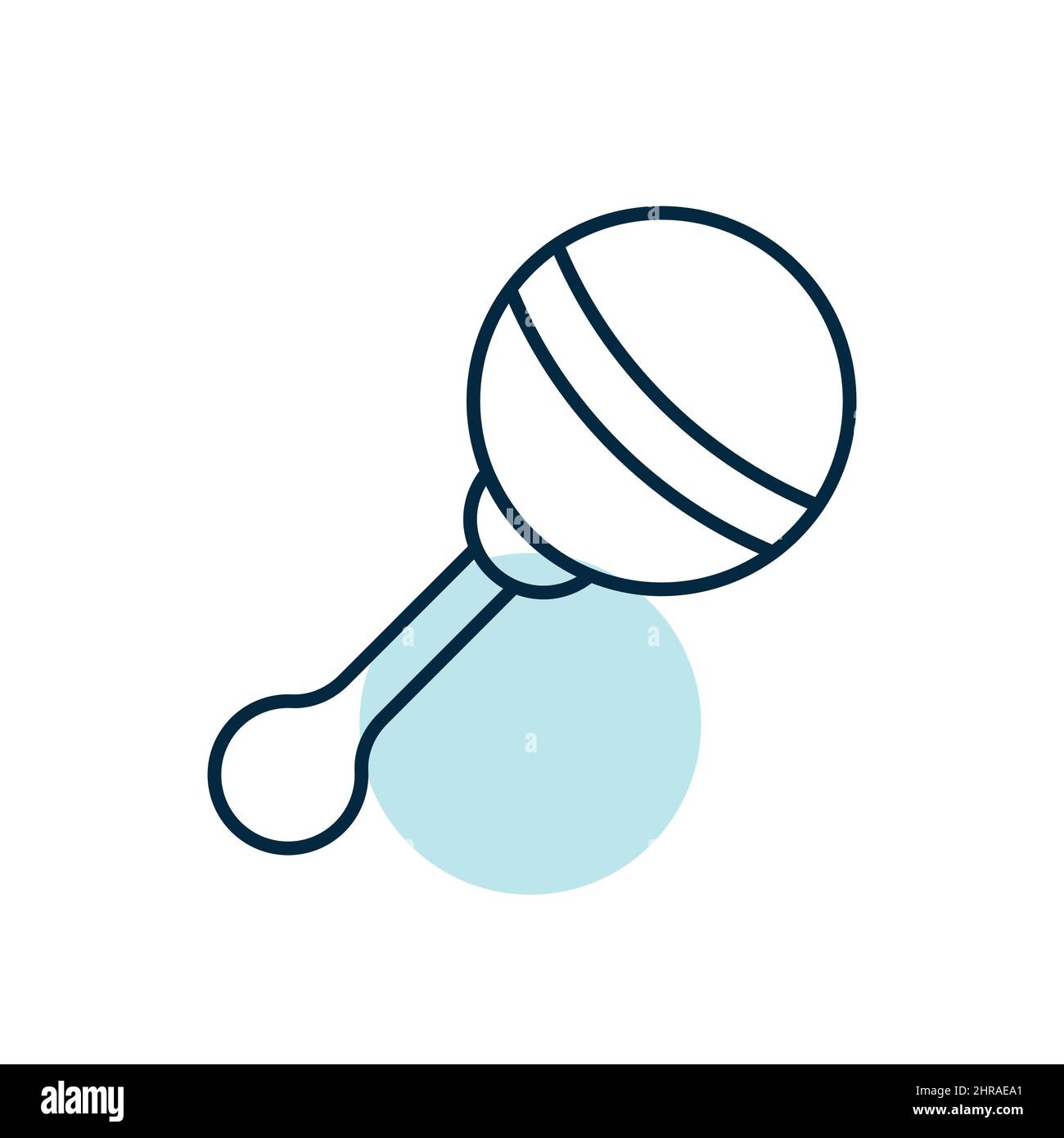 Baby rattle toy vector icon. Graph symbol for children and newborn ...