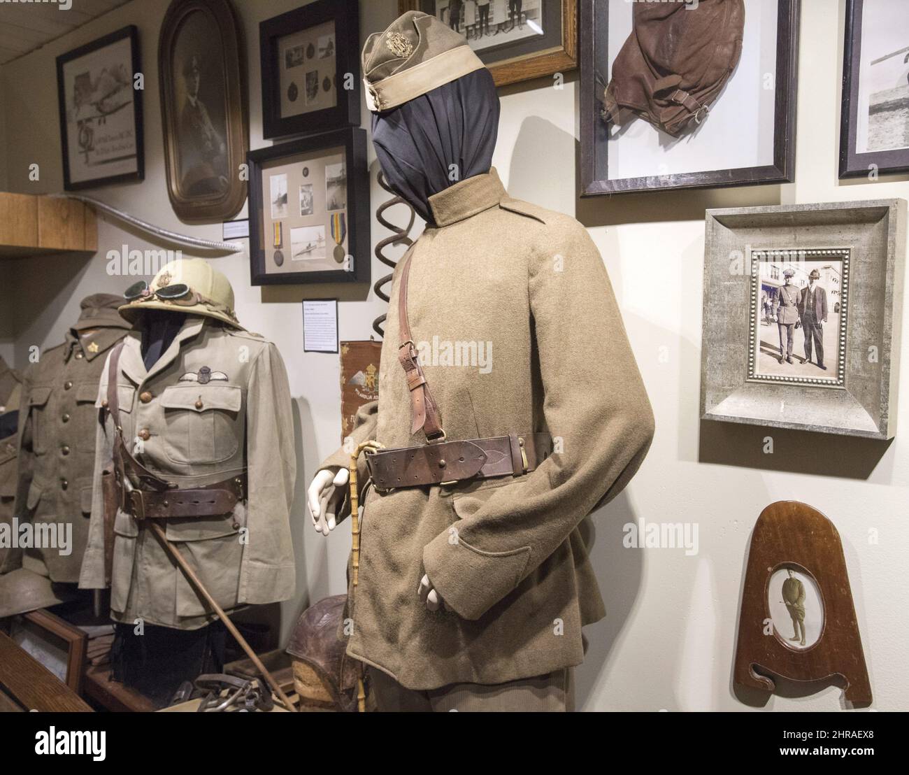 A collection of First World War Exhibit memorabilia is on display ...