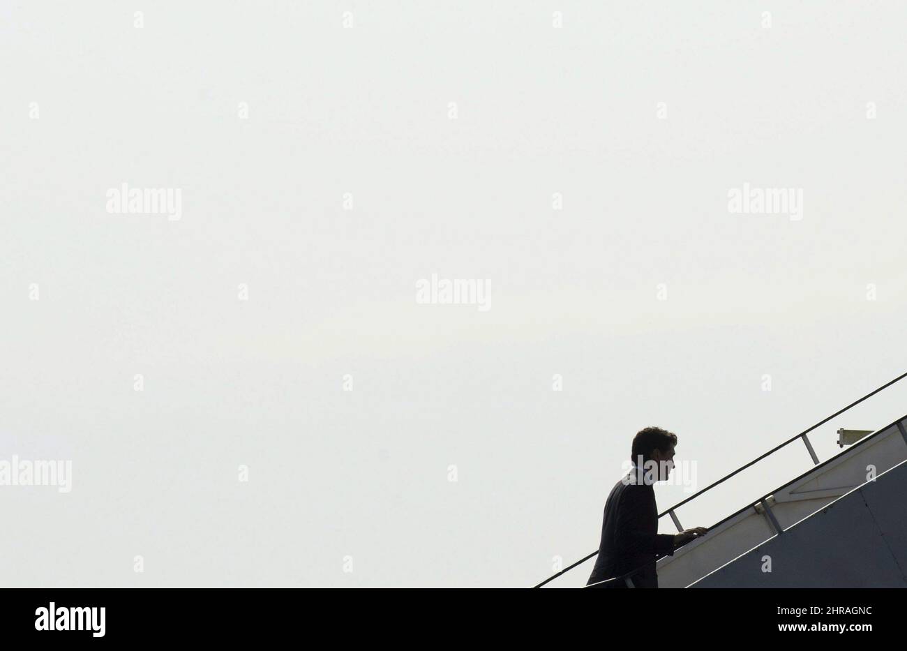 Canadian Prime Minister Justin Trudeau boards a government plane at the ...