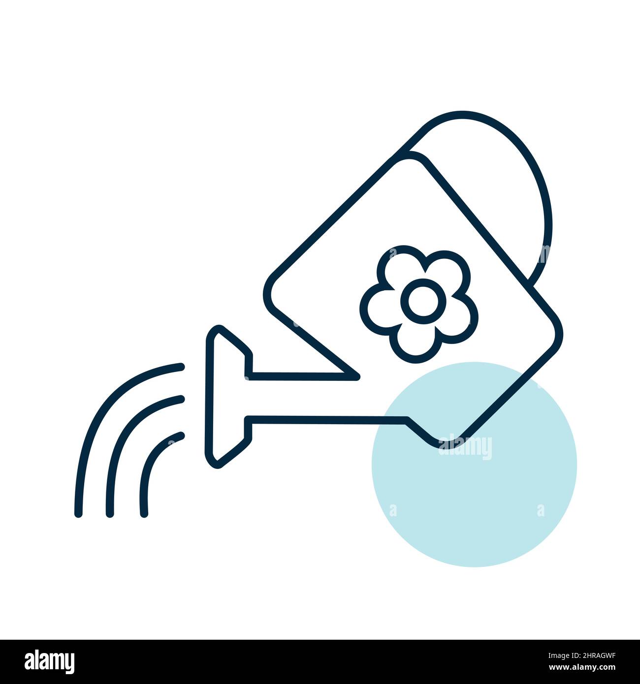Watering can isolated vector icon. Irrigation symbol. Graph symbol for ...