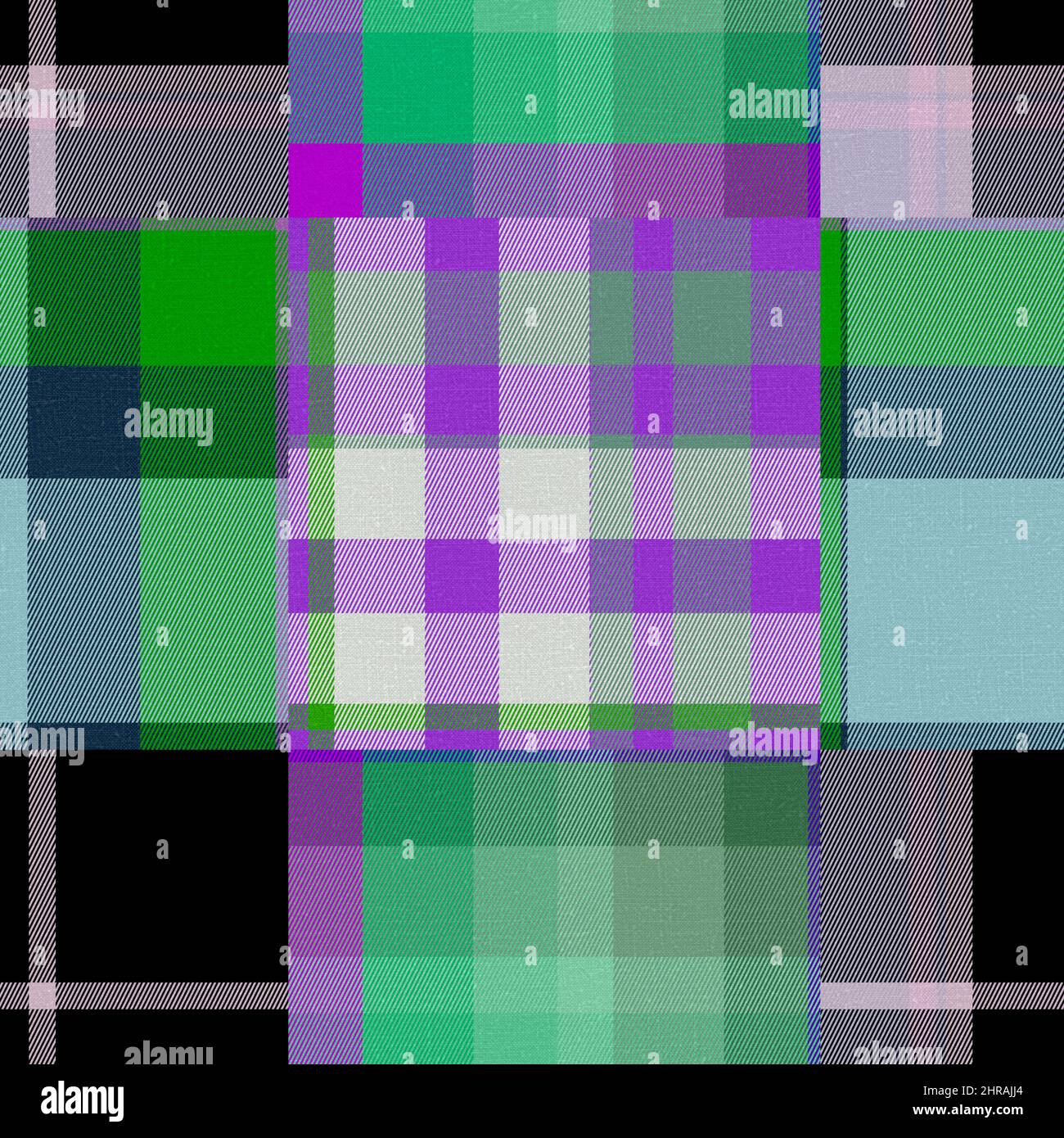 Seamless madras patchwork plaid cotton pattern. Tileable quilting ...