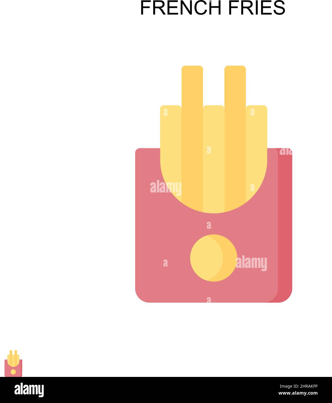 French fries Simple vector icon. Illustration symbol design template ...