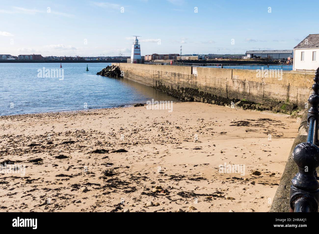 Pilots Pier and sands at the Headland,Hartlepool,England,UK Stock Photo ...