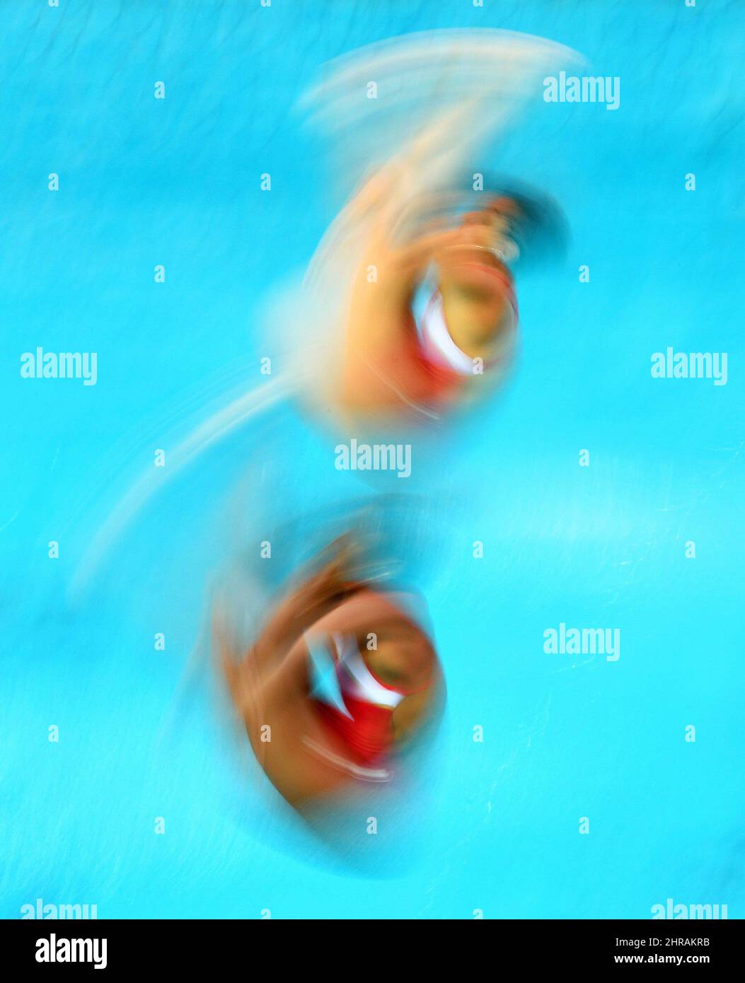 Canada's Jennifer Abel, front, and Pamela Ware practice prior to the ...