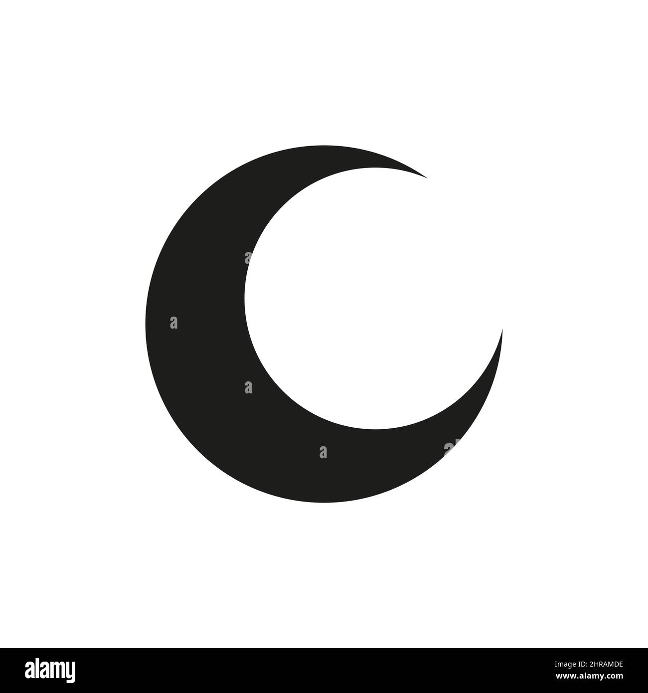 Moon vector icon. Witch boho moon shape design. Logo illustration ...