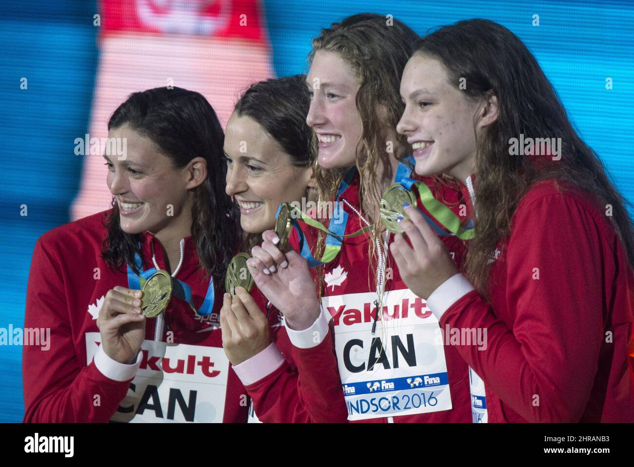Canada's Michelle Williams, Sandrine Mainville,Taylor Ruck, and Penny ...