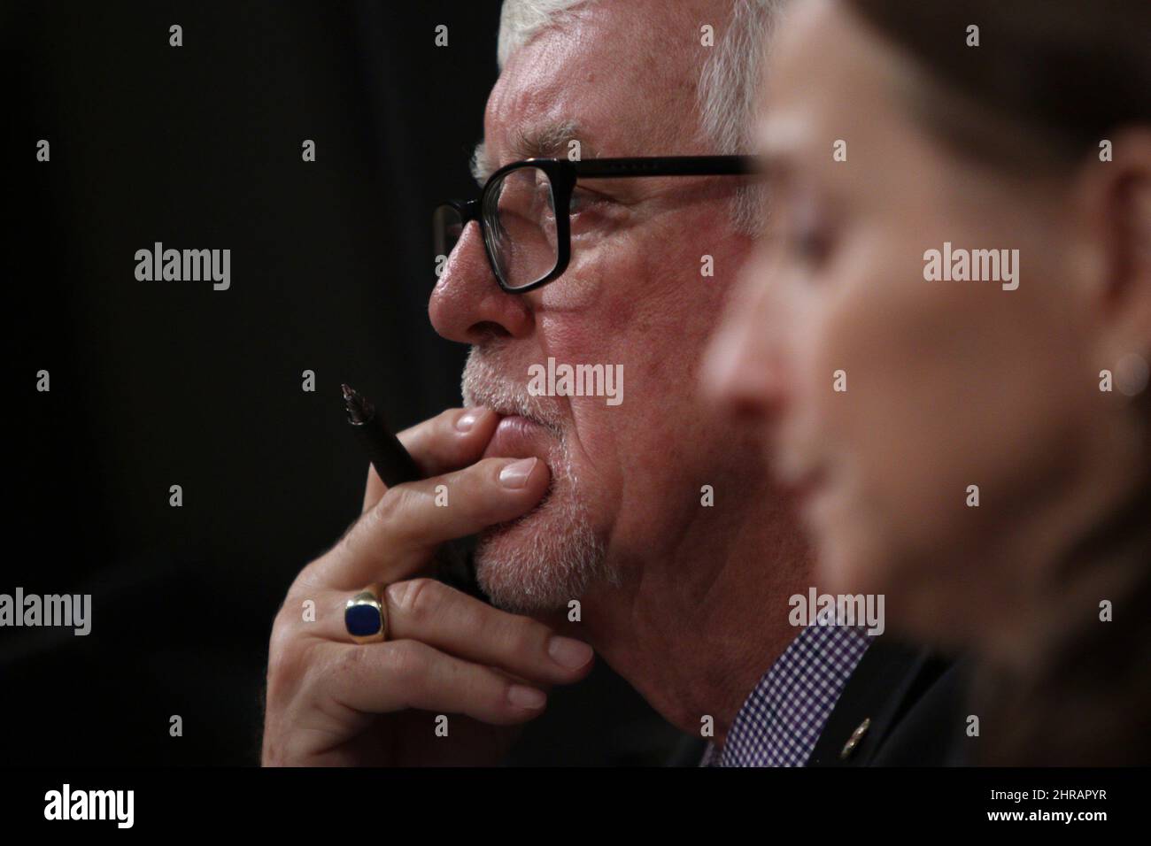 Provincial Health officer Dr. Perry Kendall, looks on as Chief coroner ...