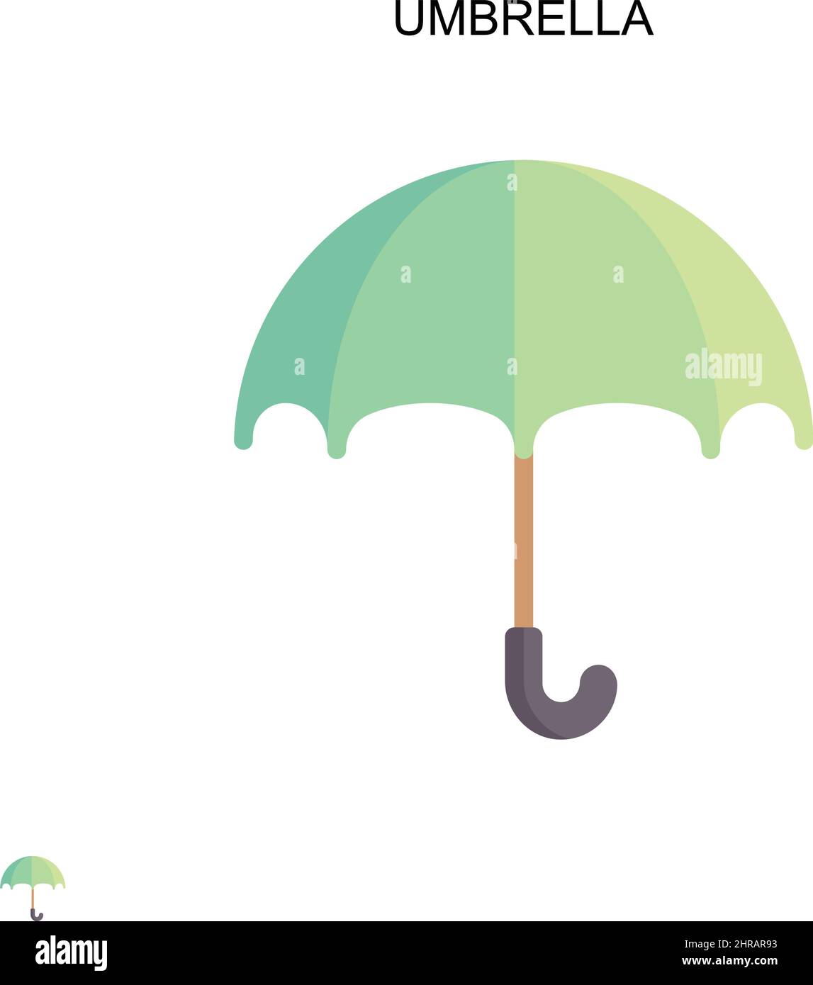 Umbrella Simple vector icon. Illustration symbol design template for ...