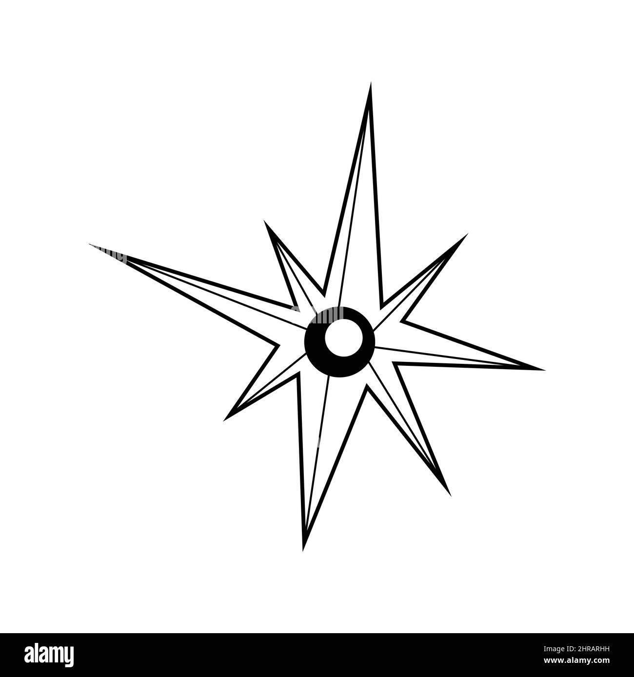 Magic and alchemy star. Trendy line art style. Modern vector symbols ...