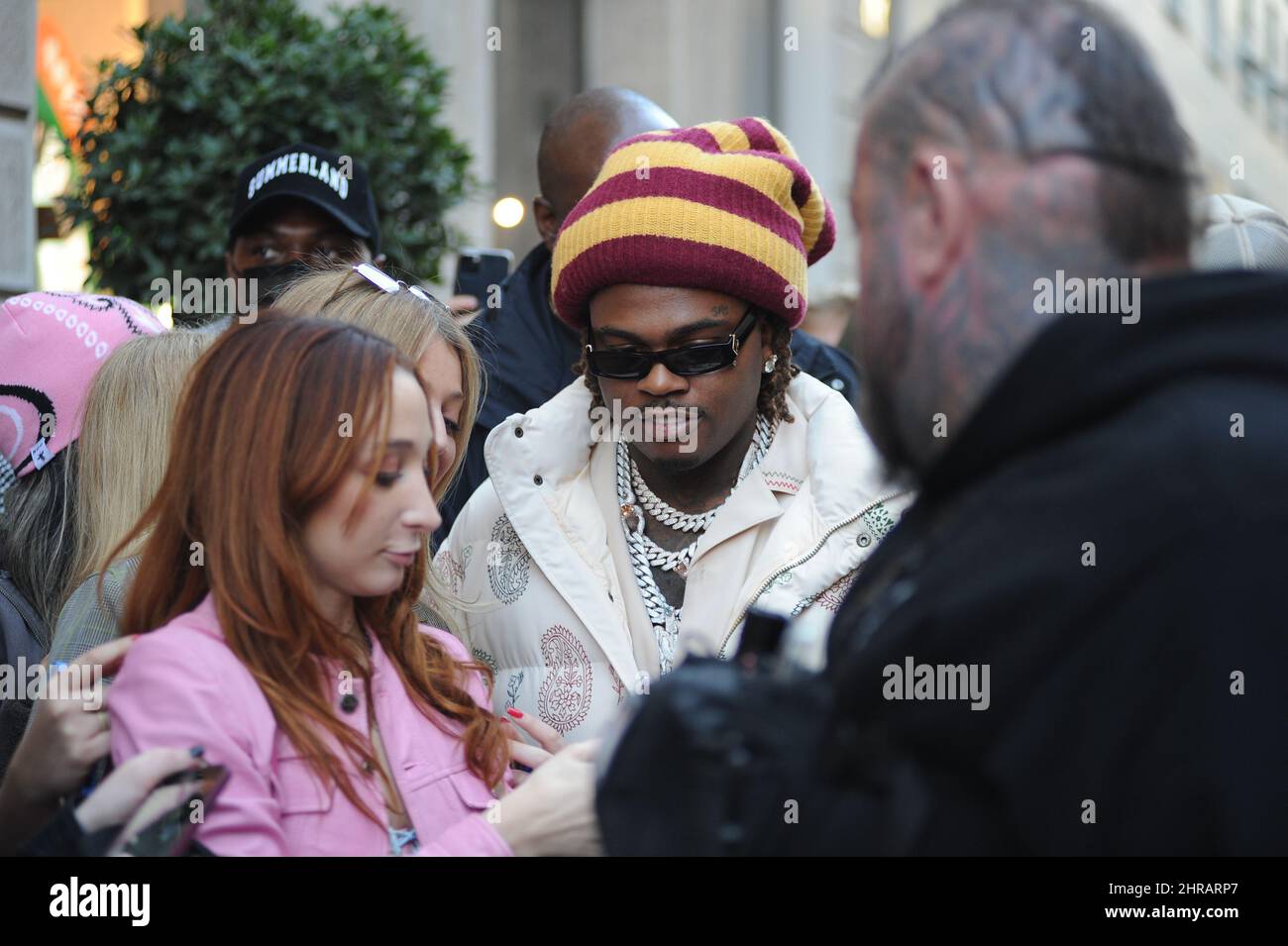 Milan, Italy. 25th Feb, 2022. Milan, 25-02-2022 GUNNA, pseudonym of ...