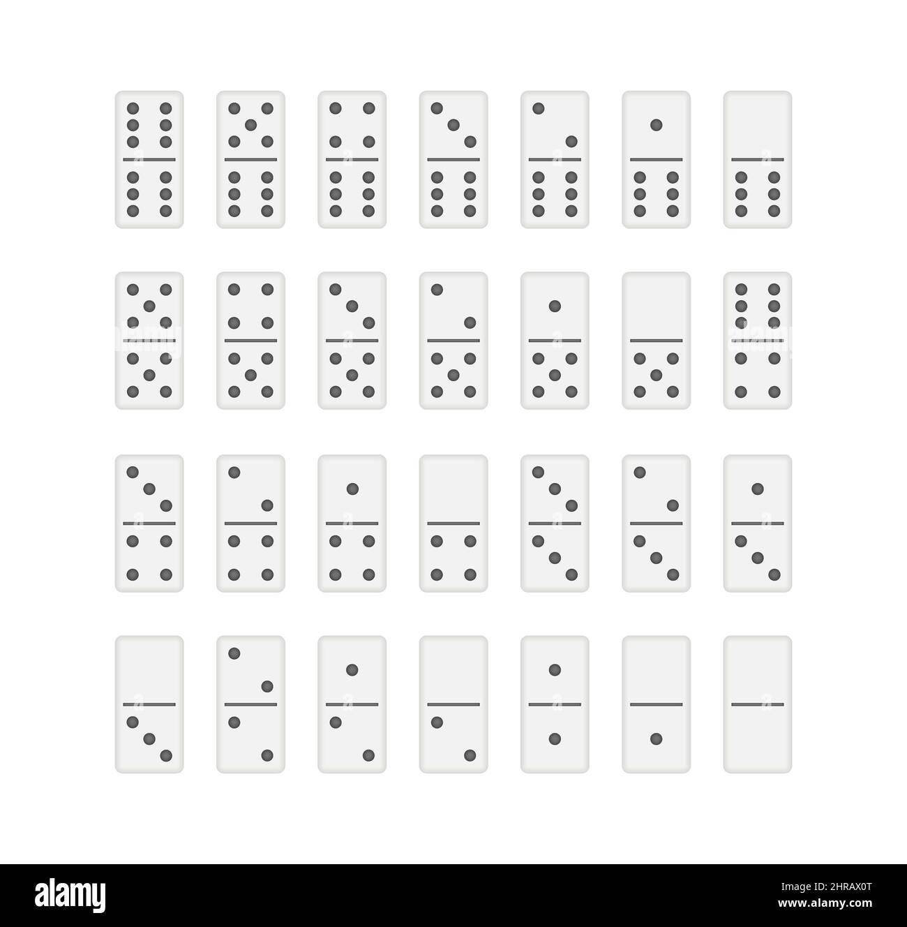 Domino game full set. game graphic element. Vector stock illustration ...