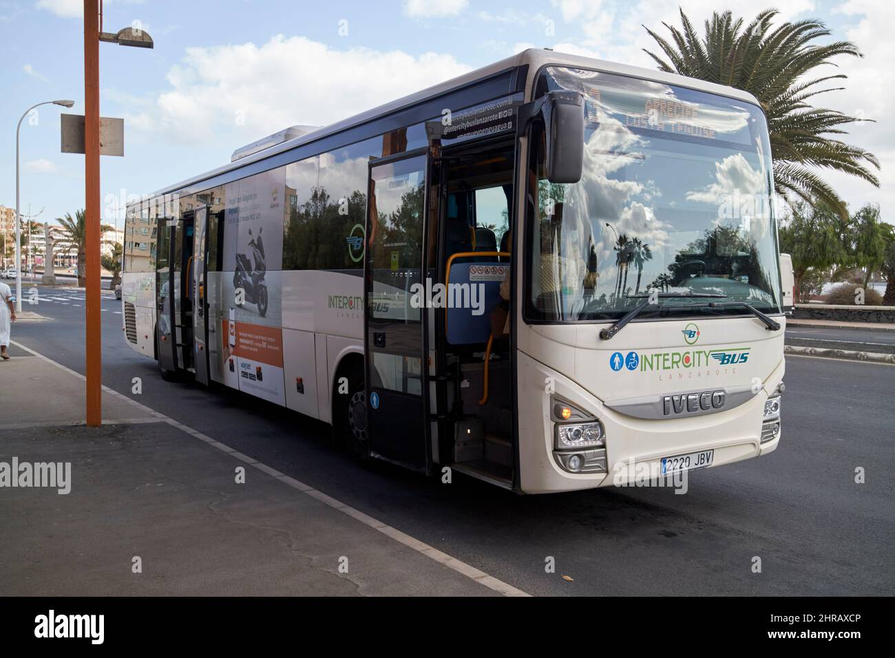 intercity bus at arrecife bus interchange Lanzarote, Canary Islands ...