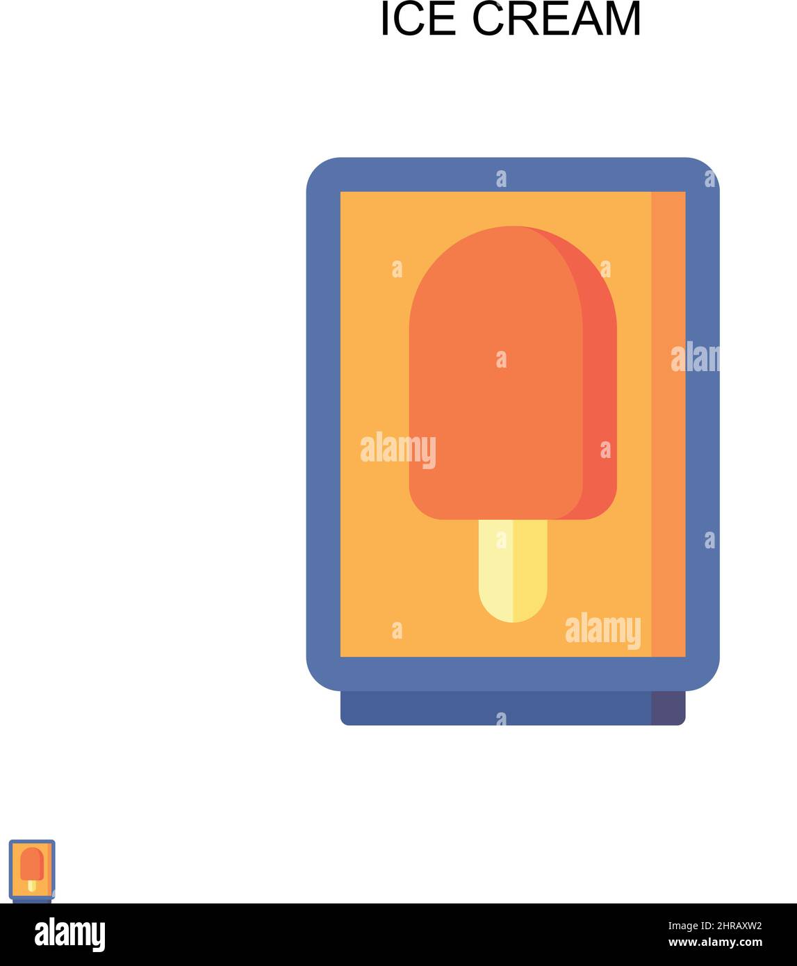 Ice cream Simple vector icon. Illustration symbol design template for ...