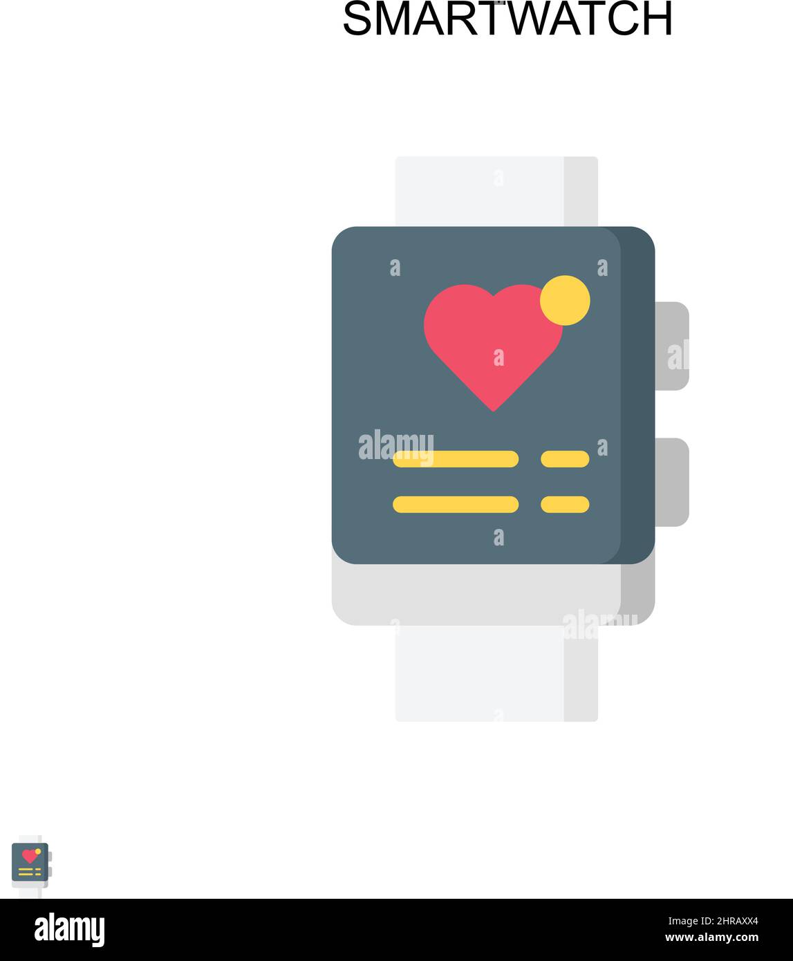 Smartwatch Simple vector icon. Illustration symbol design template for ...