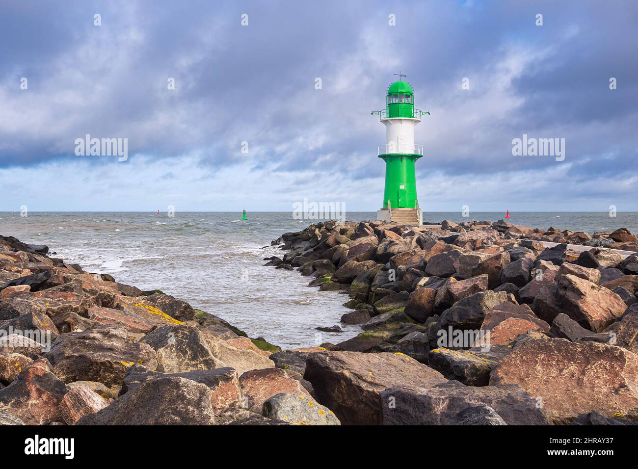 Mole on shore of the Baltic Sea in Warnemuende, Germany Stock Photo - Alamy