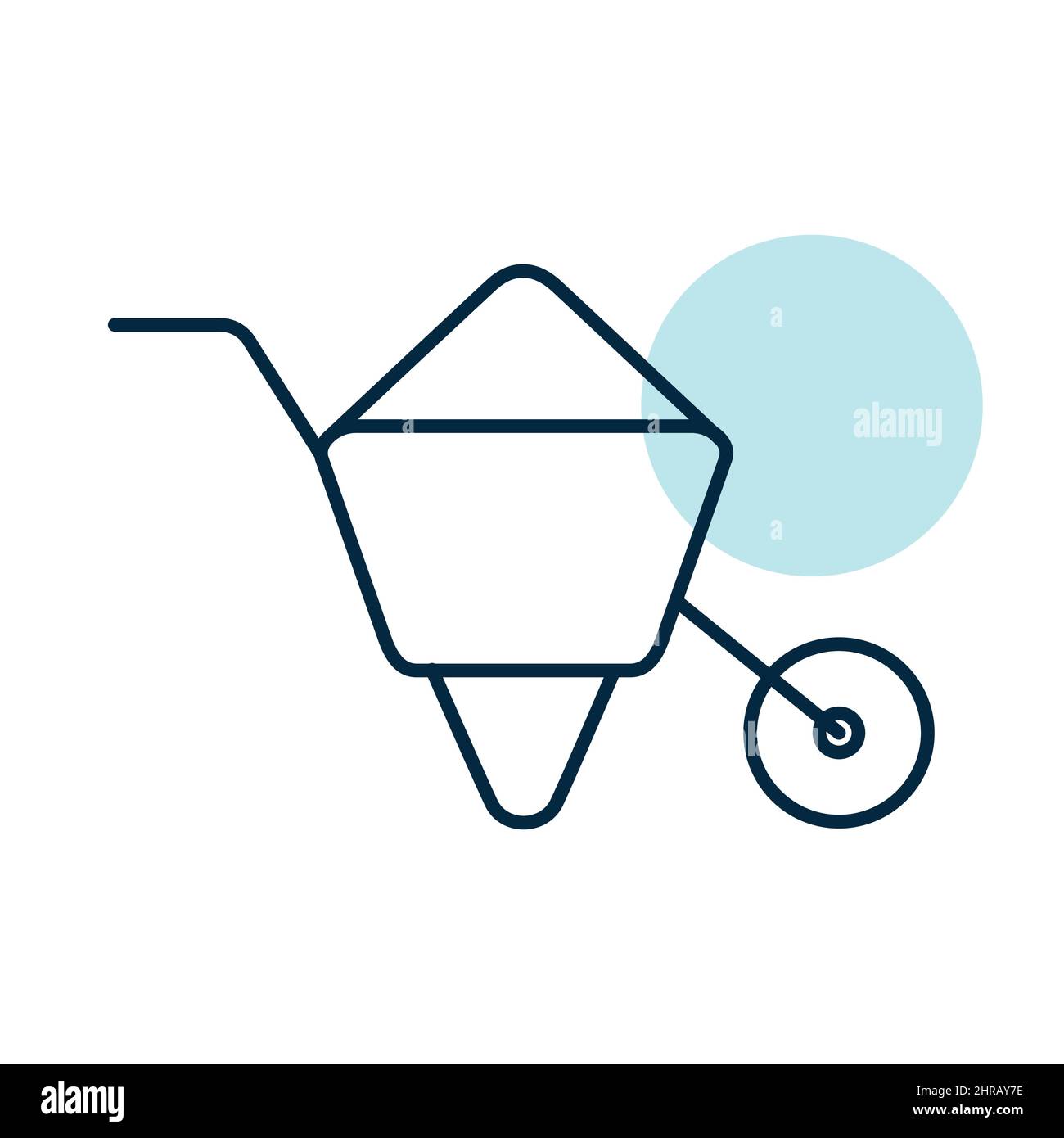 Garden wheelbarrow vector icon. Graph symbol for agriculture, garden ...