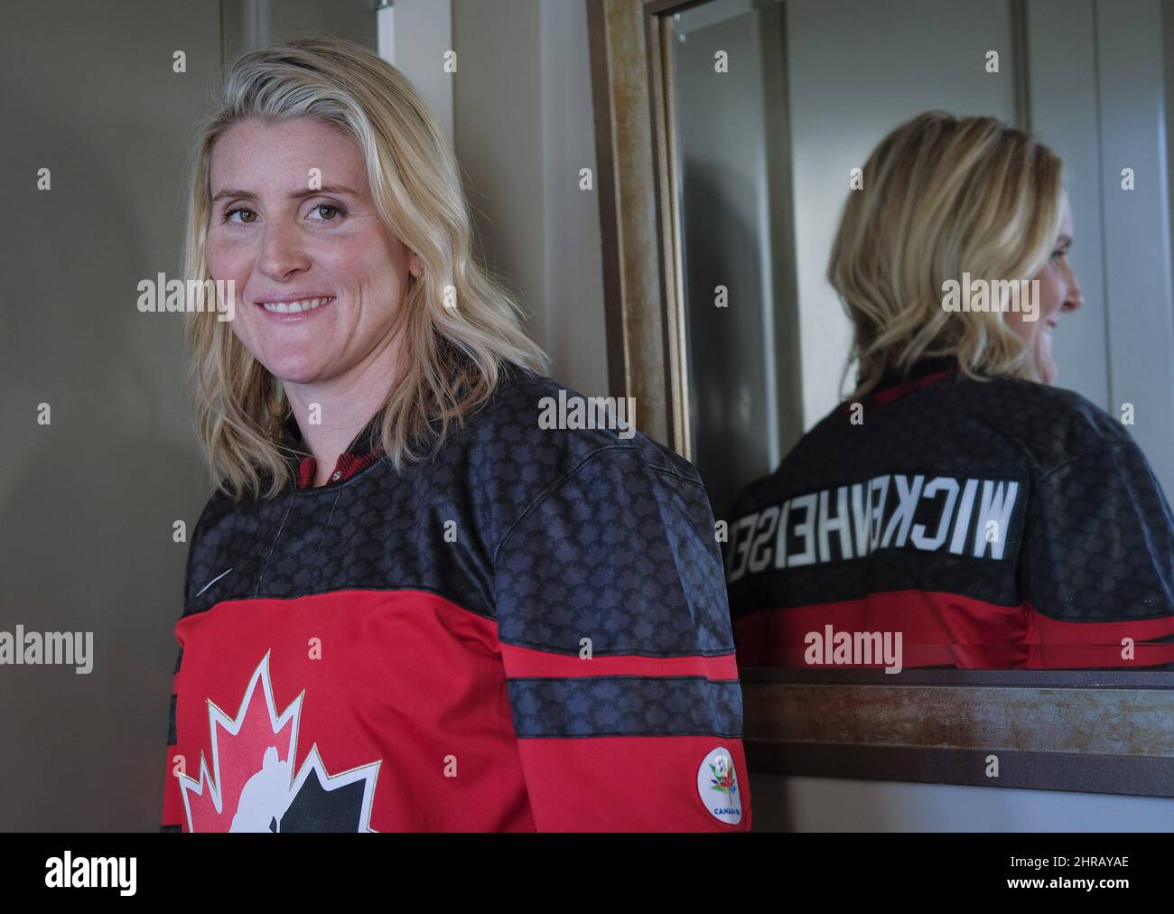 Four time Olympic gold medalist Hayley Wickenheiser poses for a ...