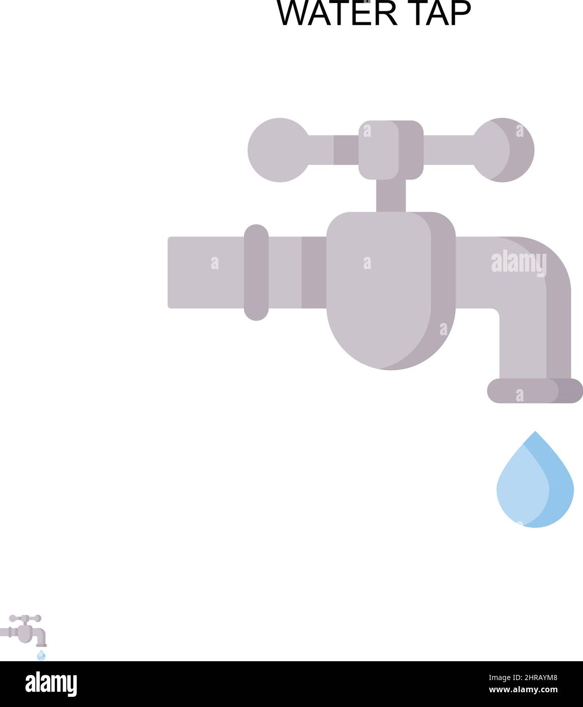 Water tap Simple vector icon. Illustration symbol design template for ...