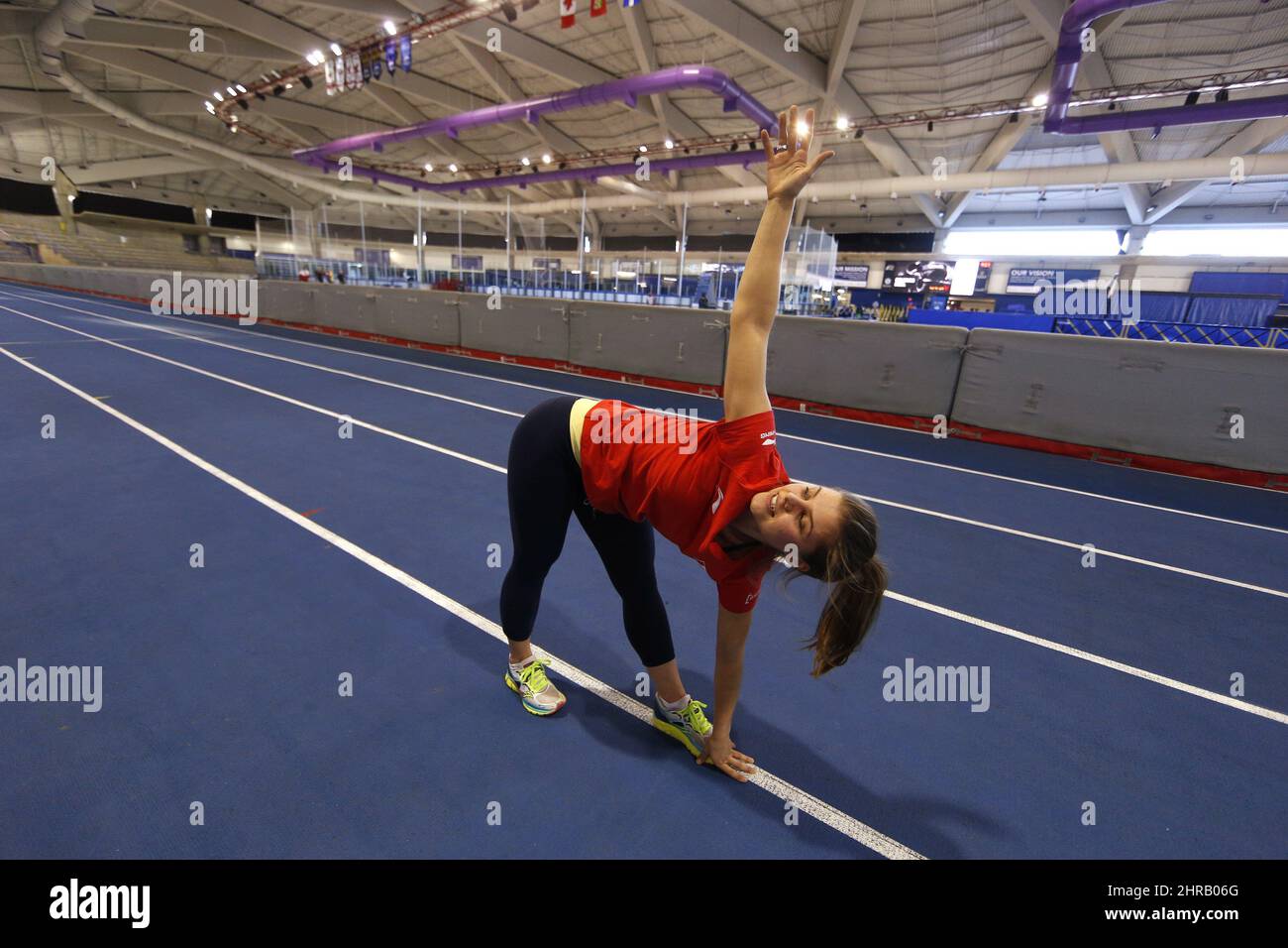 Long-track speedskater Marsha Hudey trains at the Olympic Oval in ...