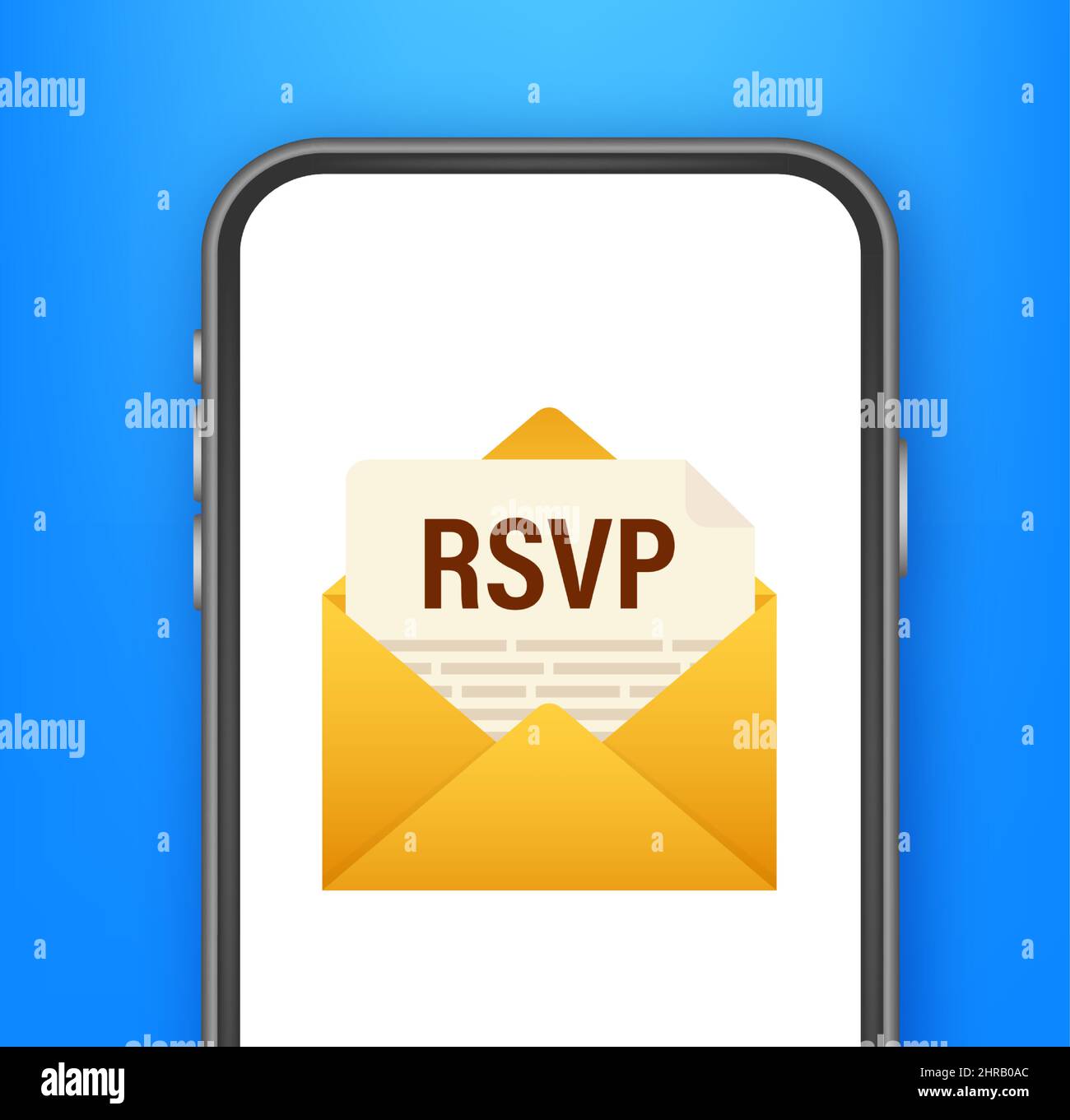 RSVP mail icon. Please respond to mail linear sign. Vector stock ...