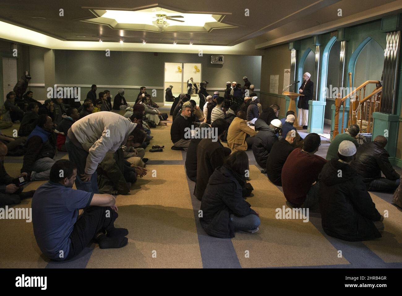Imam Abdul Azizi delivers a sermon to worshipers at the Imdadul Islamic ...