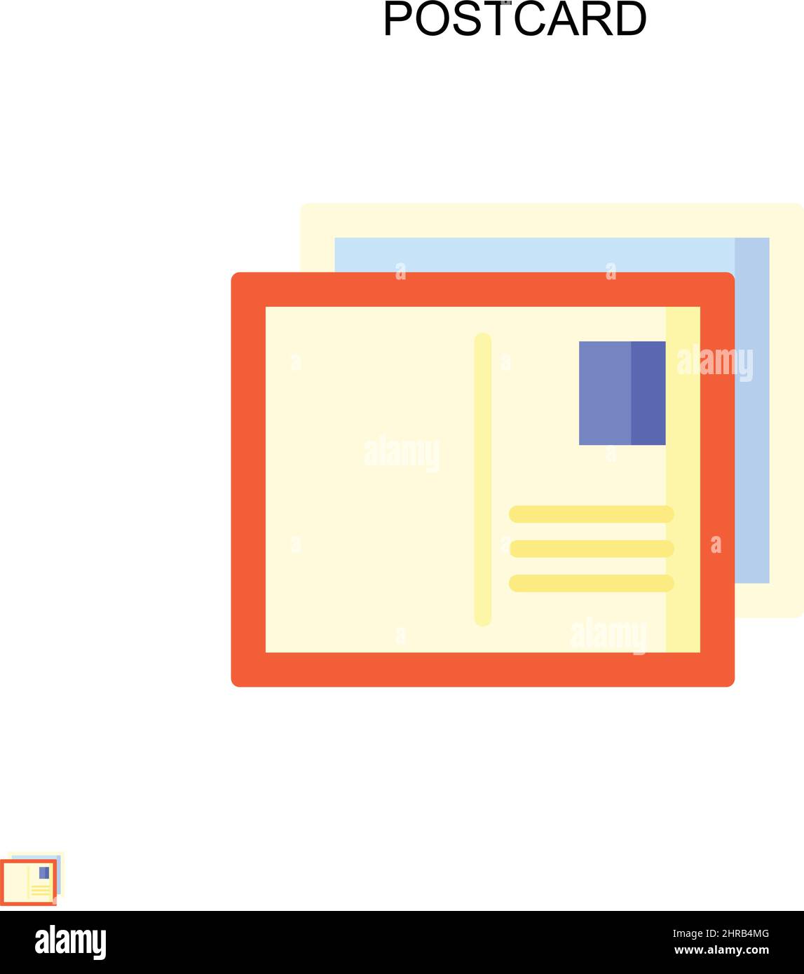 Postcard Simple vector icon. Illustration symbol design template for ...