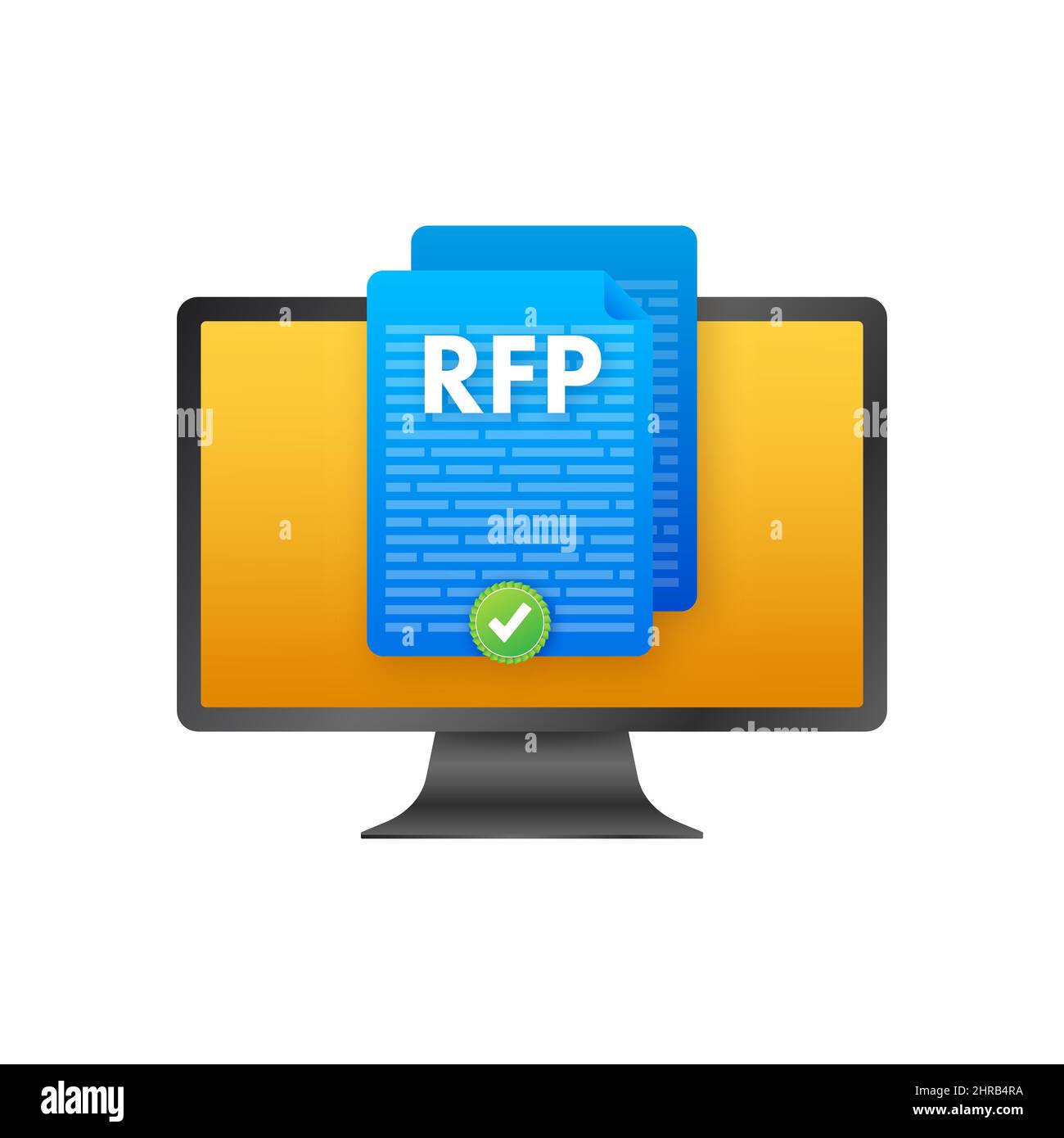RFP request for proposal document. Vector stock illustration Stock ...