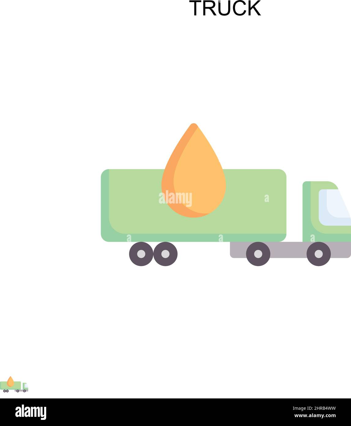 Truck Simple vector icon. Illustration symbol design template for web ...