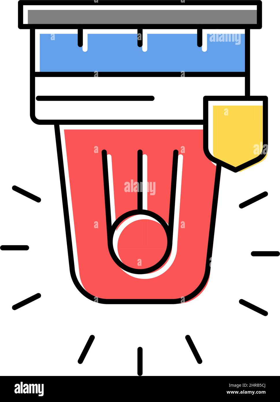 alarm signalization color icon vector isolated illustration Stock ...