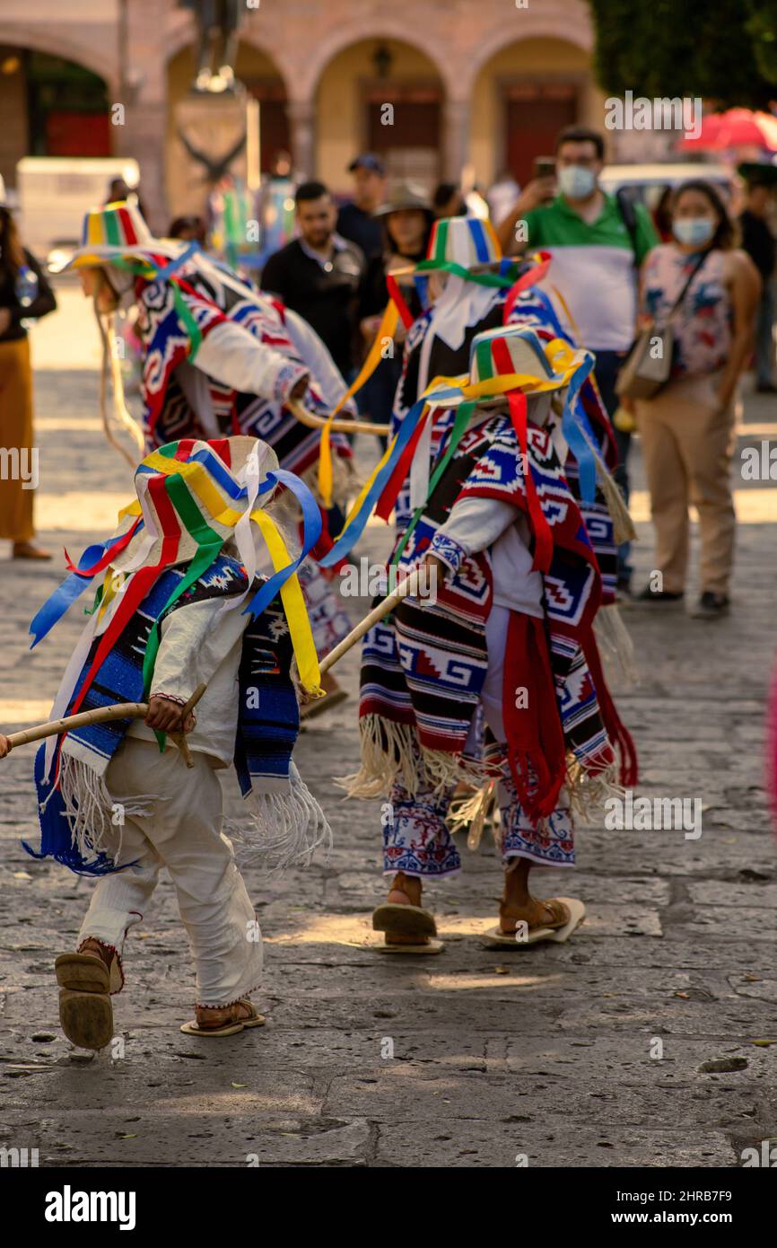 Group of people in traditional clothes dancing an old men dance Stock ...