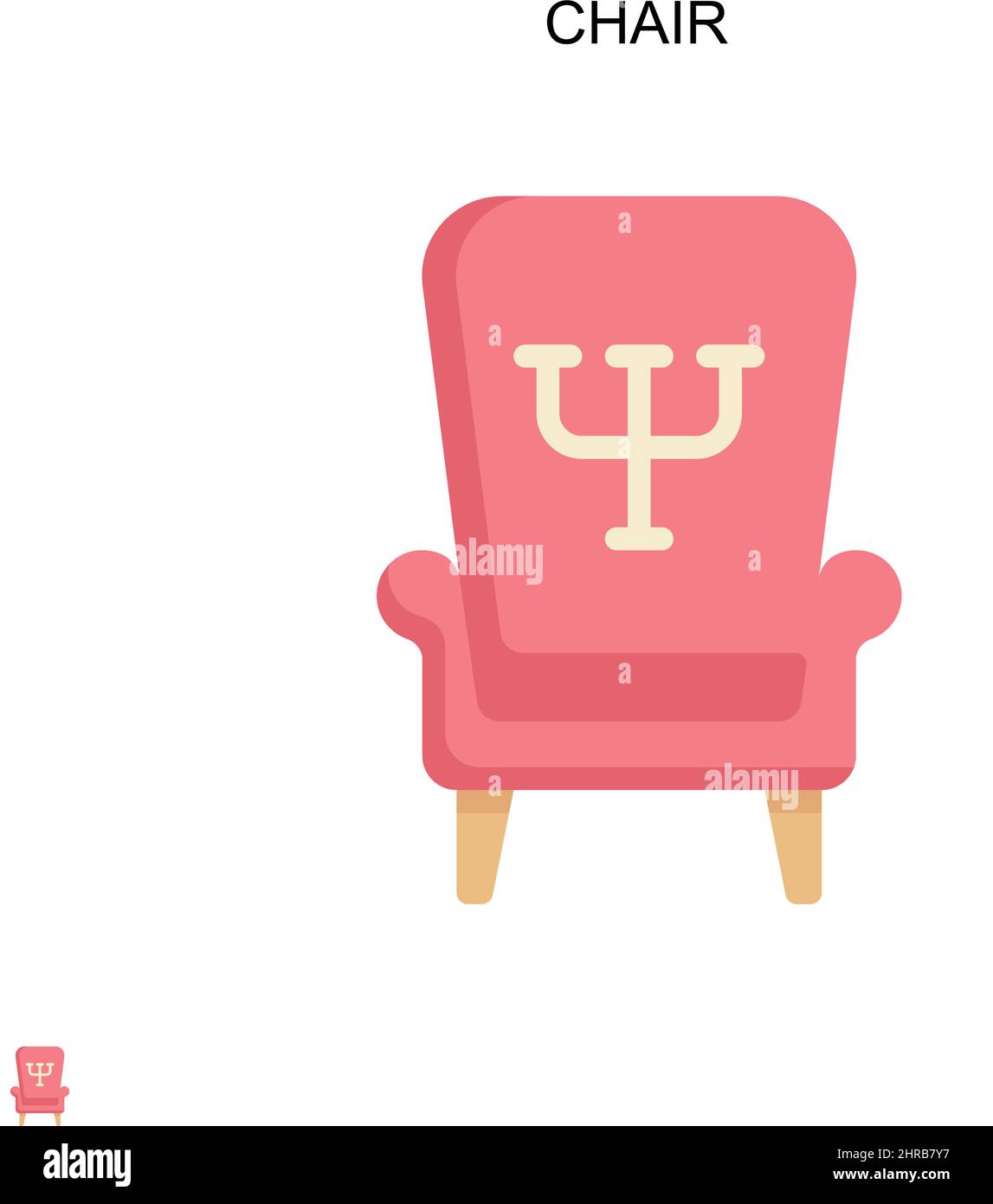 Chair Simple vector icon. Illustration symbol design template for web ...