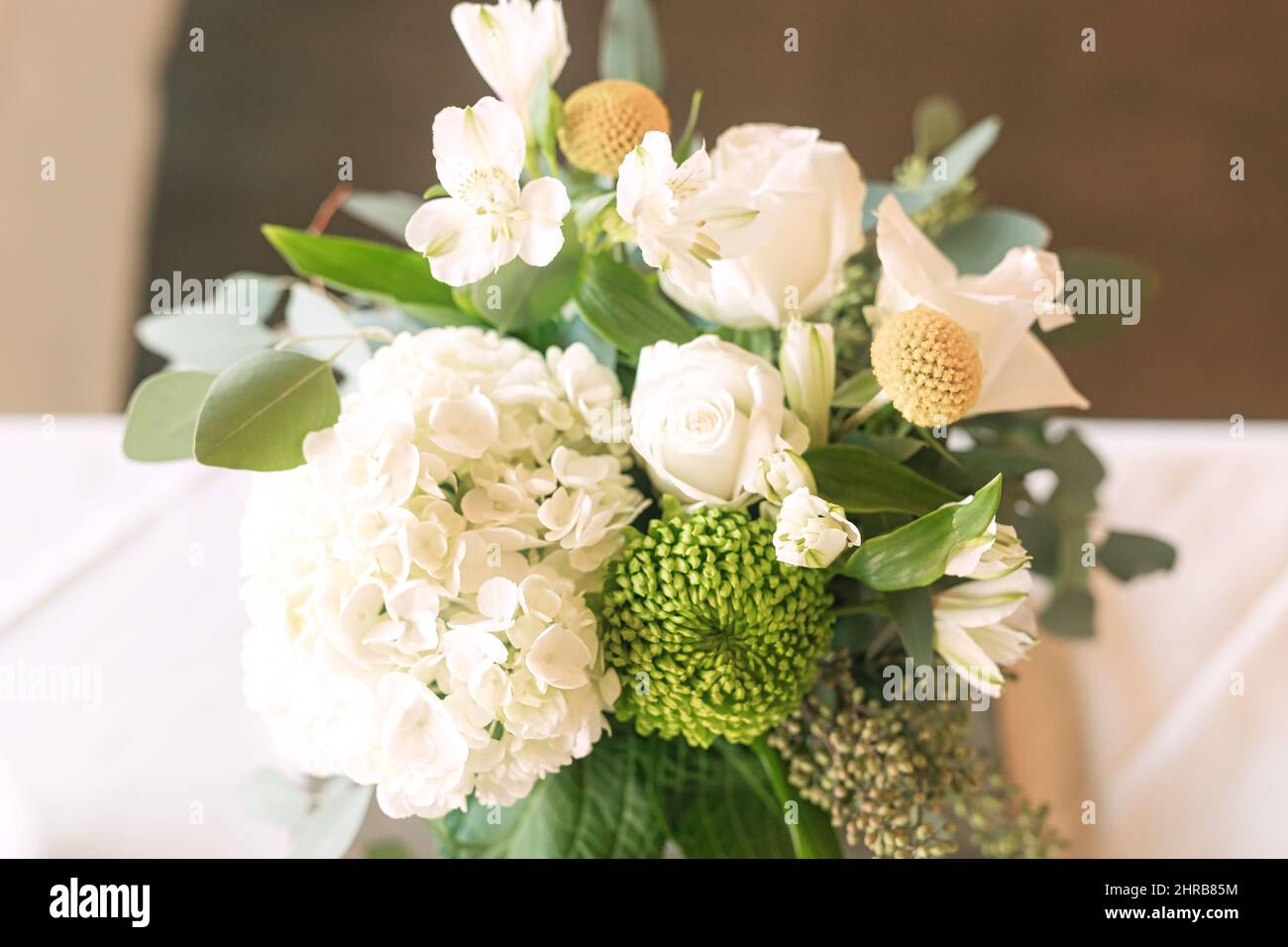Closeup shot of wedding preparation decorations Stock Photo - Alamy