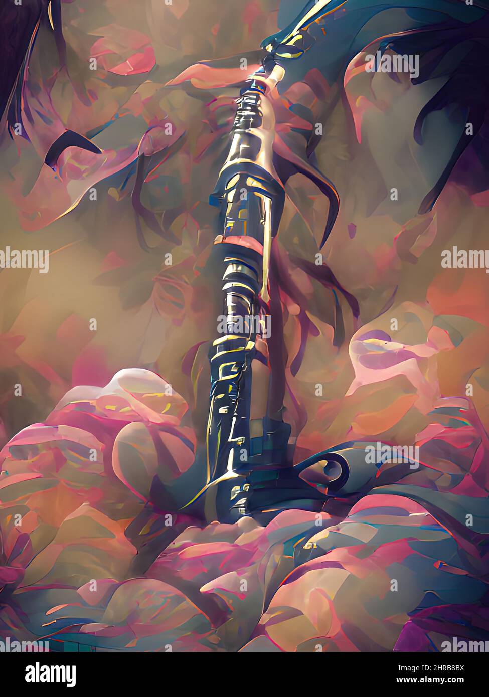 Beautiful abstract picture of an unusual clarinet Stock Photo - Alamy