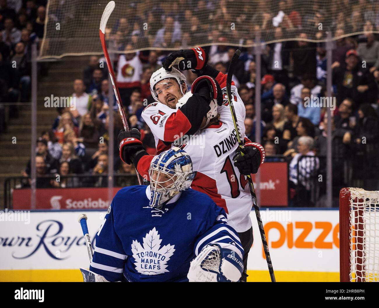 Ottawa Senators right wing Mark Stone (61) celebrates with left wing ...