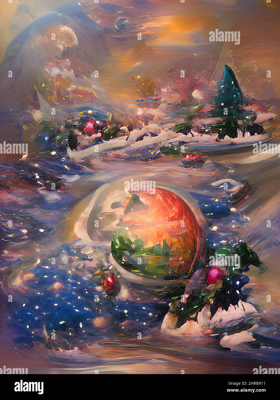 Abstract digital drawing with bright colors Stock Photo - Alamy