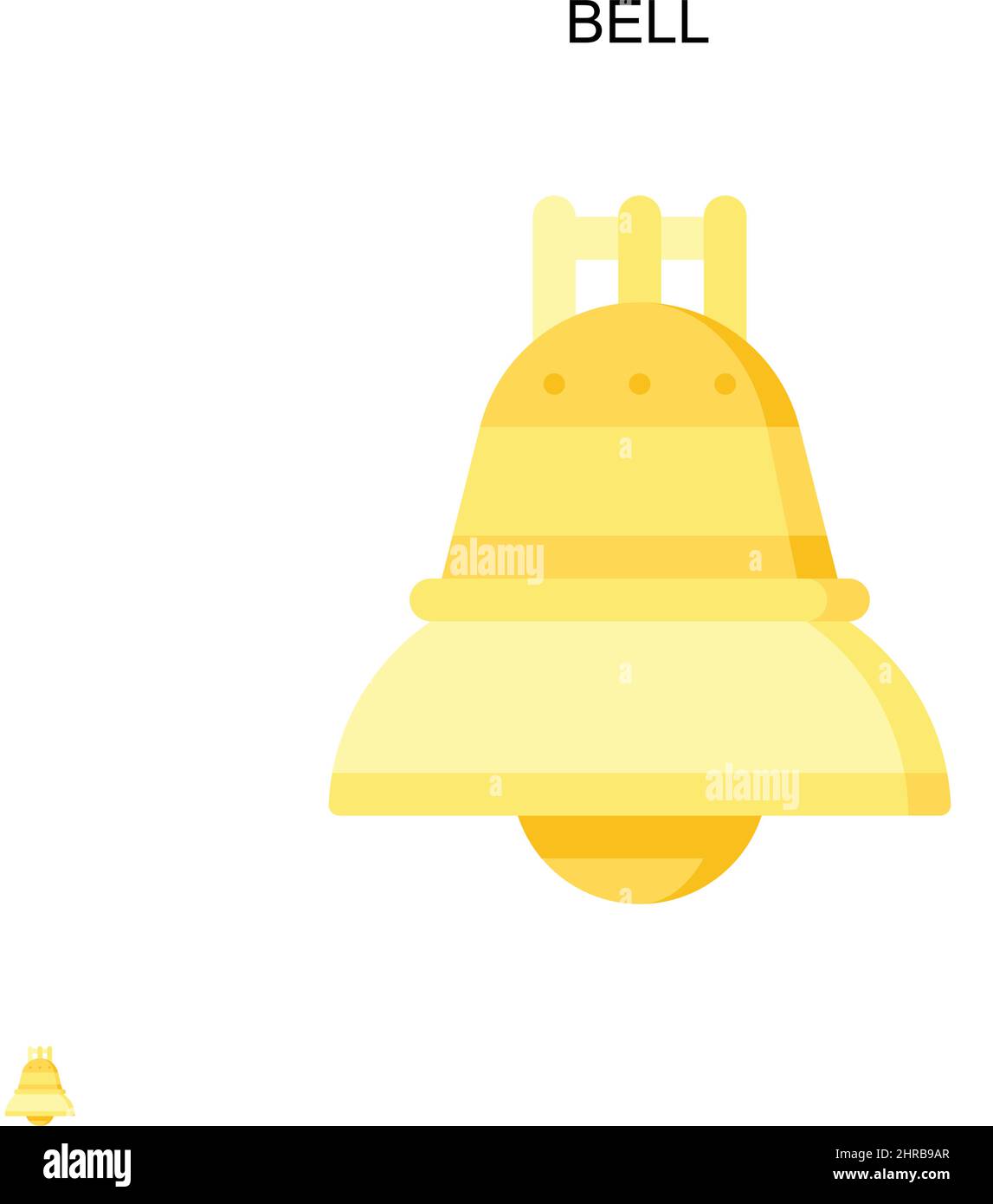 Bell Simple vector icon. Illustration symbol design template for web ...