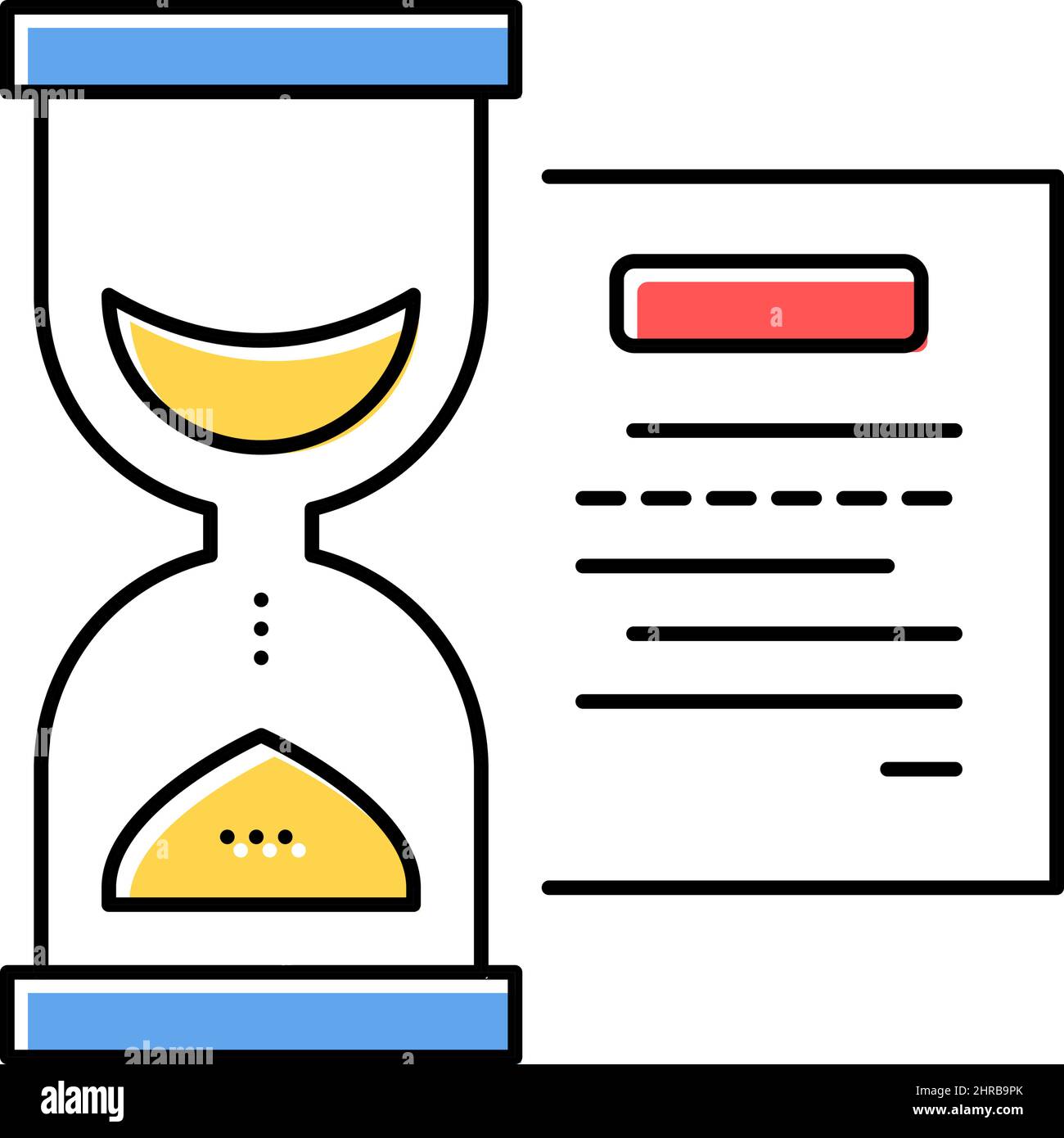 performing tasks time color icon vector illustration Stock Vector Image ...