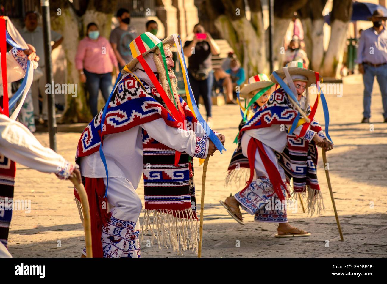 Group of people in traditional clothes dancing an old men dance Stock ...