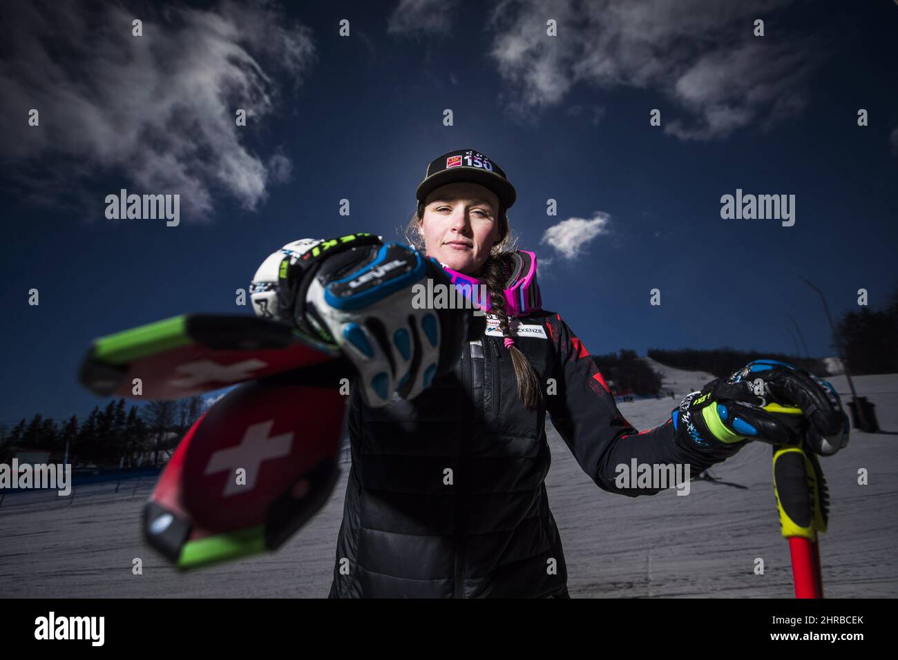 Marielle Thompson of Canada poses for a portrait ahead of the FIS Ski ...
