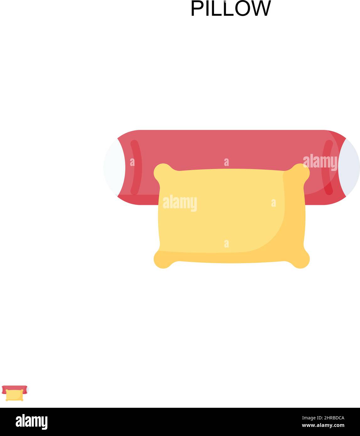 Pillow Simple vector icon. Illustration symbol design template for web ...