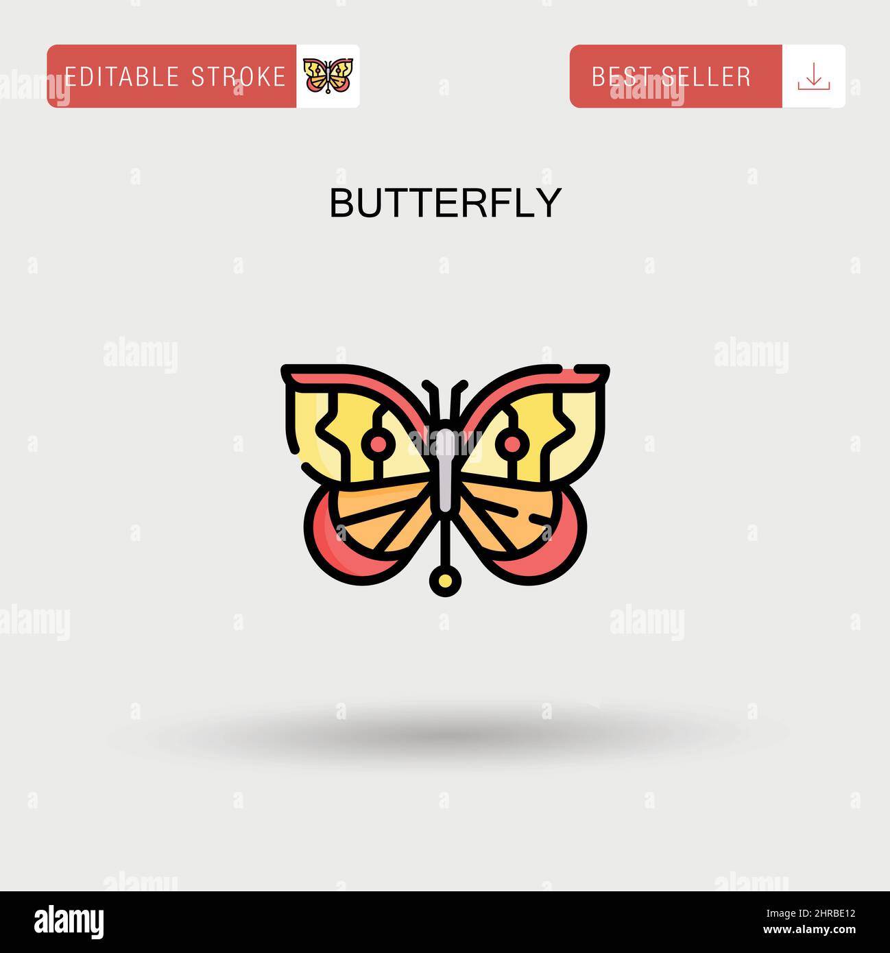 Beautiful butterfly icon simple hi-res stock photography and images - Alamy