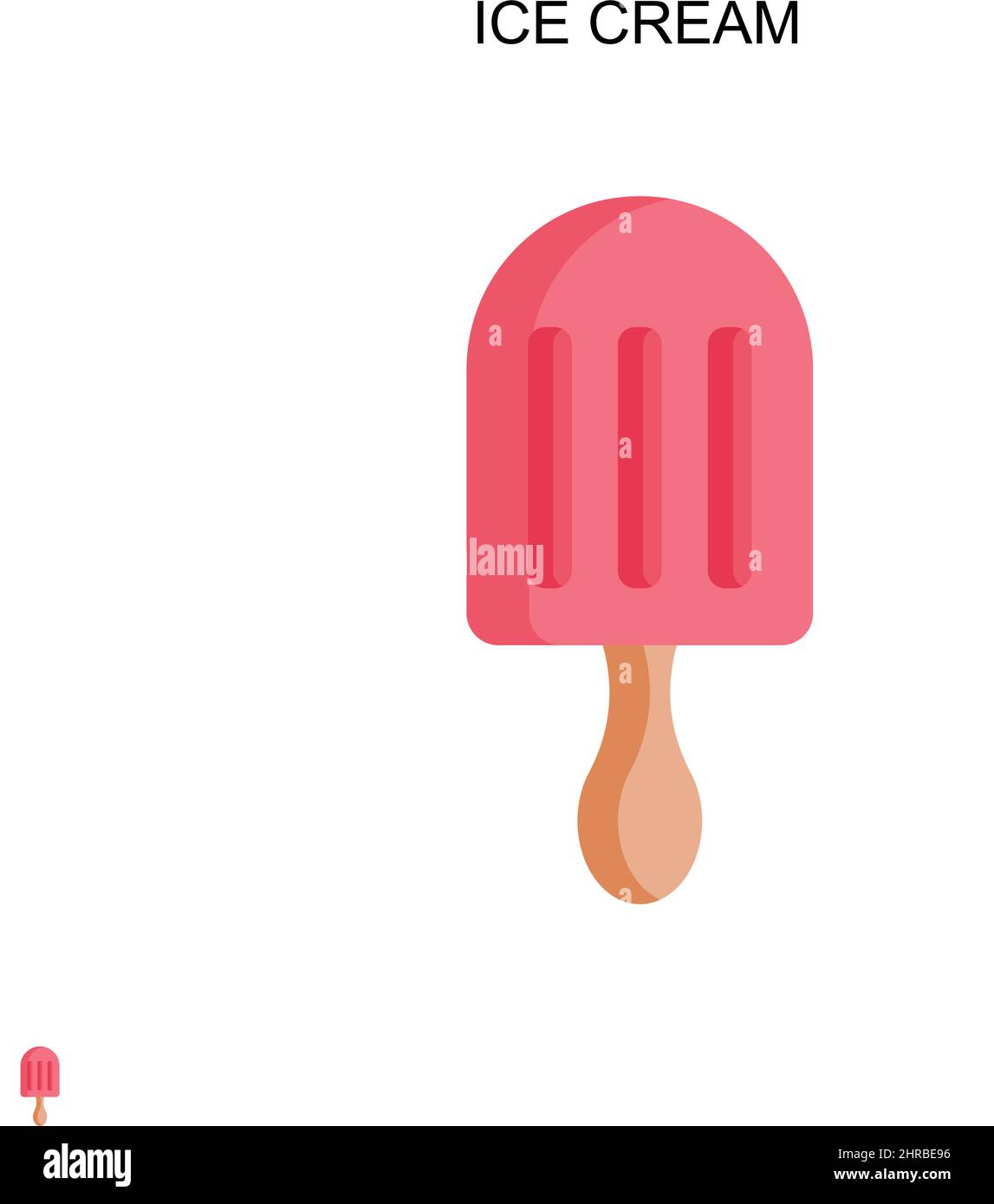 Ice cream Simple vector icon. Illustration symbol design template for ...